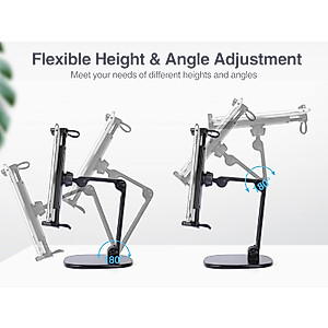 Elitehood Tablet Stand, Height Adjustable, 360 Rotating, Compatible with 4.7"-11" Tablets and Phones
