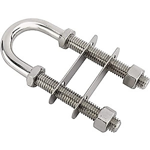 YaeMarine 2-Pack 1/2" Stainless Steel Marine Boat Stern Bow Eye Tie Down U Bolt, Thread Length 2-1/2" Total Length: 4" (Dia. 1/2" x 4" Total Length)