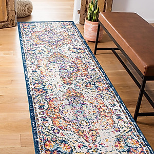 Rugshop Vintage Distressed Bohemian Runner Rug 2' x 7' Multi