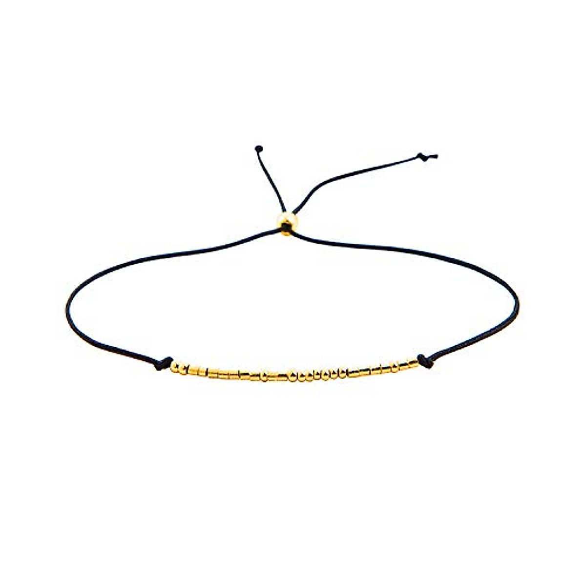 SANNYRA 50th Birthday Gifts for Women Morse Code Bracelet 14k Gold Plated Beads Bracelet Birthday Jewelry Perfect 50th Birthday Gift Ideas for Her