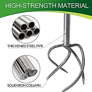 Walensee Upgrade Twist Tiller Manual Hand Tiller Garden Claw Cultivator with a Removable Big Claw, Garden Claw Tool Long Handle Steel Tiller Lawn Aerator Soli Lossener for Gardening Bed and Plant Box