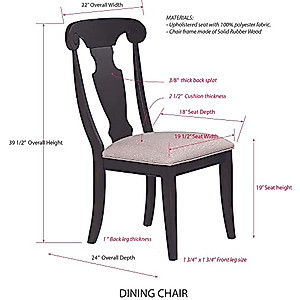 Pilaster Designs Indoor Home Decorative Furniture Frates 9 Piece Extendable Dining Set, Black & Brown Wood (Table & 8 Chairs)
