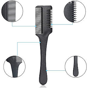 ETERCYCLE Hair Cutter Comb with Extra Razors - Perfect for Men, Women, and Kids - Trim, Thin, and Style with Ease - Sleek Black Design - Hair Cutting and Thinning Tool