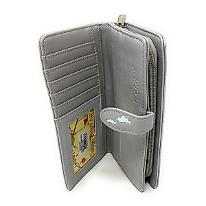 Shag Wear Life is Better in the Mountains Large Wallet for Women and Teen Girls Vegan Faux Leather Grey 7"