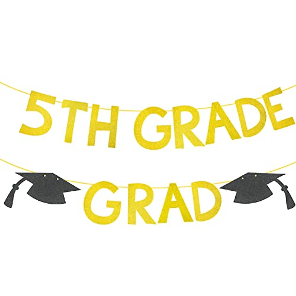 5th Grade Grad Banner, Gold Glitter 5th Grade Graduation 2022 Decorations, Boy Girl Kids Fifth Grade Graduation Party Decorations SuppliPerfect for 5th grade graduation decorations
