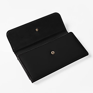 AFPANQZ Boston Terriers Print Long Wallets for Womens Girls Leather Trifold Multi Card Holder Slots Wallet, Elegant Clutch Long Purse for Women Travel Purses Holder Zip Coin Wallet Purse