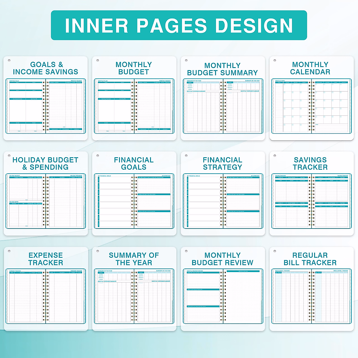 Budget Planner - Budget Book with Bill Organizer and Expense Tracker, 6.1" x 8.25", 12 Month Undated Finance Planner/Account Book to Take Control of Your Money, Start Anytime - Mint