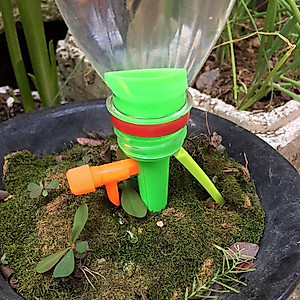 Plant Self Watering Spikes,16 Pcs Automatic Irrigation Equipment Self Watering Drip Devices with Slow Release Control Valve Switch, Suitable for Outdoor Indoor Plants