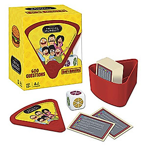 USAOPOLY Trivial Pursuit Bob's Burgers (Quickplay Edition) | Trivia Game Questions from Bob's Burgers | 600 Questions & Die in Travel Sized Container | Officially Licensed Bob's Burgers Game