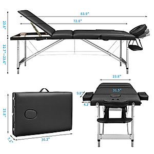 Massage Table Portable lash Bed: A Folding spa Bed for Physical Therapy-Esthetician Tattoo Bed