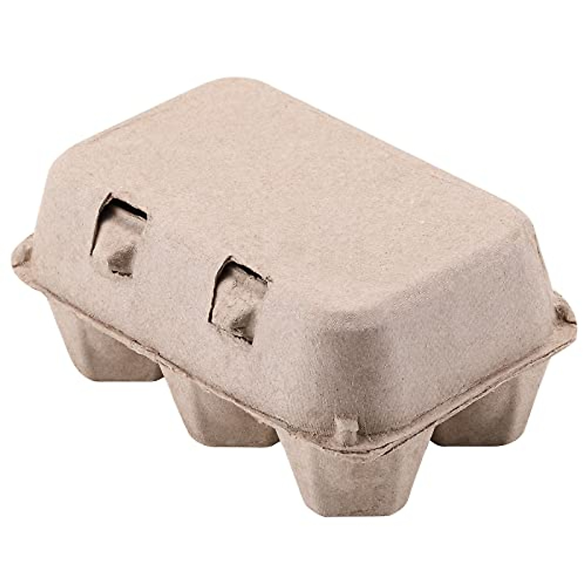 Half Dozen Egg Cartons 25 Pack, Blank Natural Pulp Egg Cartons 6 Count for Chicken Eggs Reusable, Storage Tray Strong for Holds Up to Six 6 Egg Carton Cardboard Paper Holder Container for Refrigerator