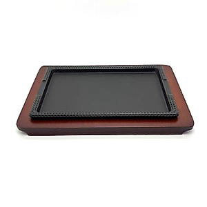 SZTNKSKJ Steak plate sizzle platter cast iron cast iron bakeware cast iron square pan cast iron skillets cast iron platter pan for roti (rectangle 27CM*18cm)