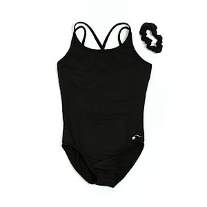 Destira Gymnastics Leotard for Girls, Black Simplicity Cami, Super Soft Fabric Athletic Wear Leotards for Women and Girls, Gymnastics, Dance, Cheer, Yoga, and More, Child Large (10)
