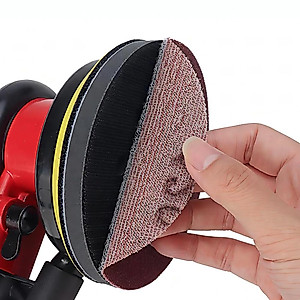 140 Pcs 5 Inch Wet Dry Sanding Discs Hook and Loop 8 Holes Sandpaper 400/600/800/1000/1500/2000/3000 Assortment Grits with Interface Pad for Orbital Sander Automotive Wood Plastic Metal Polishing