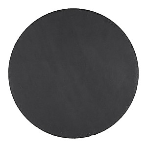MUKLEI 10PCS 8 Inches Slate Board, Black Slate Cheese Boards Plates, Round Slate Charcuterie Board for Dishes, Meat, Appetizers