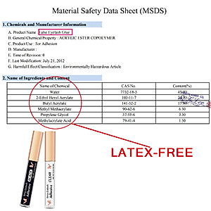 CMNRO Lash Glue Eyelash Glue Waterproof Eyelash Glue for False Lashes Super Strong Hold Eyelash Adhesive Latex-Free Safe on Skin Suitable for Sensitive Eyes 0.176oz Black2