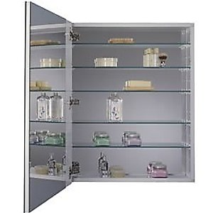 Jensen 52WH304DPF Metro Deluxe Oversized Medicine Cabinet with Polished Mirror, 24-Inch by 30-Inch