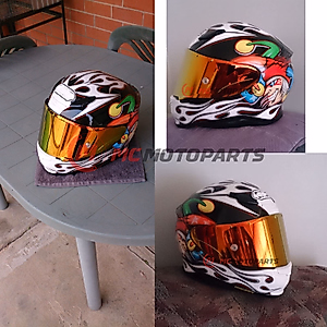 MC MOTOPARTS Helmet Pinlock Pin Visor Shield Chrome Fire Red For CWR-F Shield X14 X-Fourteen Helmet