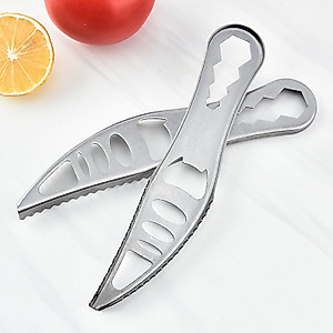 Stainless steel Fish Scaler Remover, Cooking Tools Seafood Tools Cleaner Kitchen Remover Portable Fish Scale Remover Fish Cleaning Peeler Scraper Bottle Opener SeafoodTools Scaling Cleaning