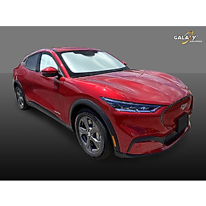 GalaxyAutoShield Custom Fit Reflective Windshield Sun Shade for 2021 2022 2023 2024 Ford Mustang Mach-E Mache 4Door, Insulated Window Sunshade Privacy Accessories Blockout UV Reflector Protection