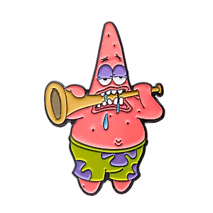 Nickelodeon Spongebob Enamel Pin | Patrick Eating a Trumpet
