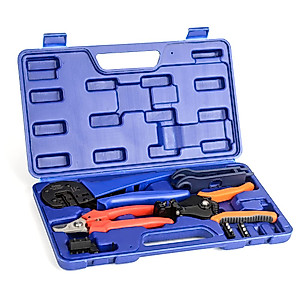 iCrimp Solar Crimping Tool Kit for Solar Panel Installation, All in One Solar Tool Set with Solar Crimper, Wire Cutter, Wire Stripper and Solar Connector Spanners