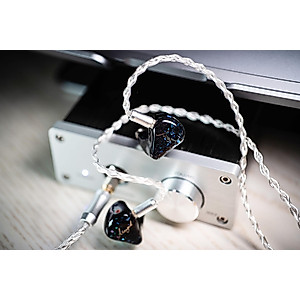 Linsoul Xenns Mangird Tea2 6BA + 1DD Hybrid IEM in-Ear Earphone with Hand-Created Faceplate, Detachable 2pin 6N OCC Cable for Audiophiles Musician(4.4mm, Mangird Tea2)