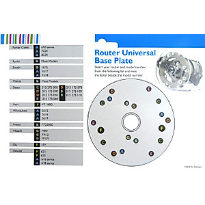 Taytools 300005 Universal Router Base Plate, 6-1/2 Inch Diameter, 5/16 Inch Thick, Fits most 1-2 HP Porter Cable, Ryobi, Bosch, Makita, Sears, Fein, Milwaukee, Freud, Hitachi, Elu and Dewalt Routers