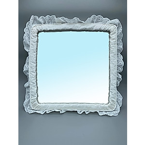 Cribby Baby Mirror for Crib and Bassinet for Infants and Newborns with Shatterproof, Unbreakable Acrylic and Full Quilted Cover, Interior Side Mounting, No Glass for Safe Early Learning Use