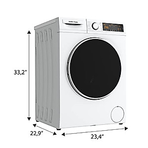 Hamilton Beach HBFW3205 Fullsize Washer-LED Digital Display Panel-5 Wash Cycles-Front Load Design-2.2 cu ft, 24 inch Wide, White