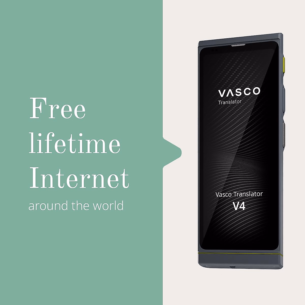Vasco V4 Language Translator Device | 108 Languages | Free Lifetime Internet in Almost 200 Countries | Cobalt Blue