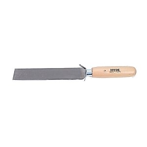 Hyde Tools 60660 Square Point Knife with Safety Wood Handle, 6-Inch/16-Gauge