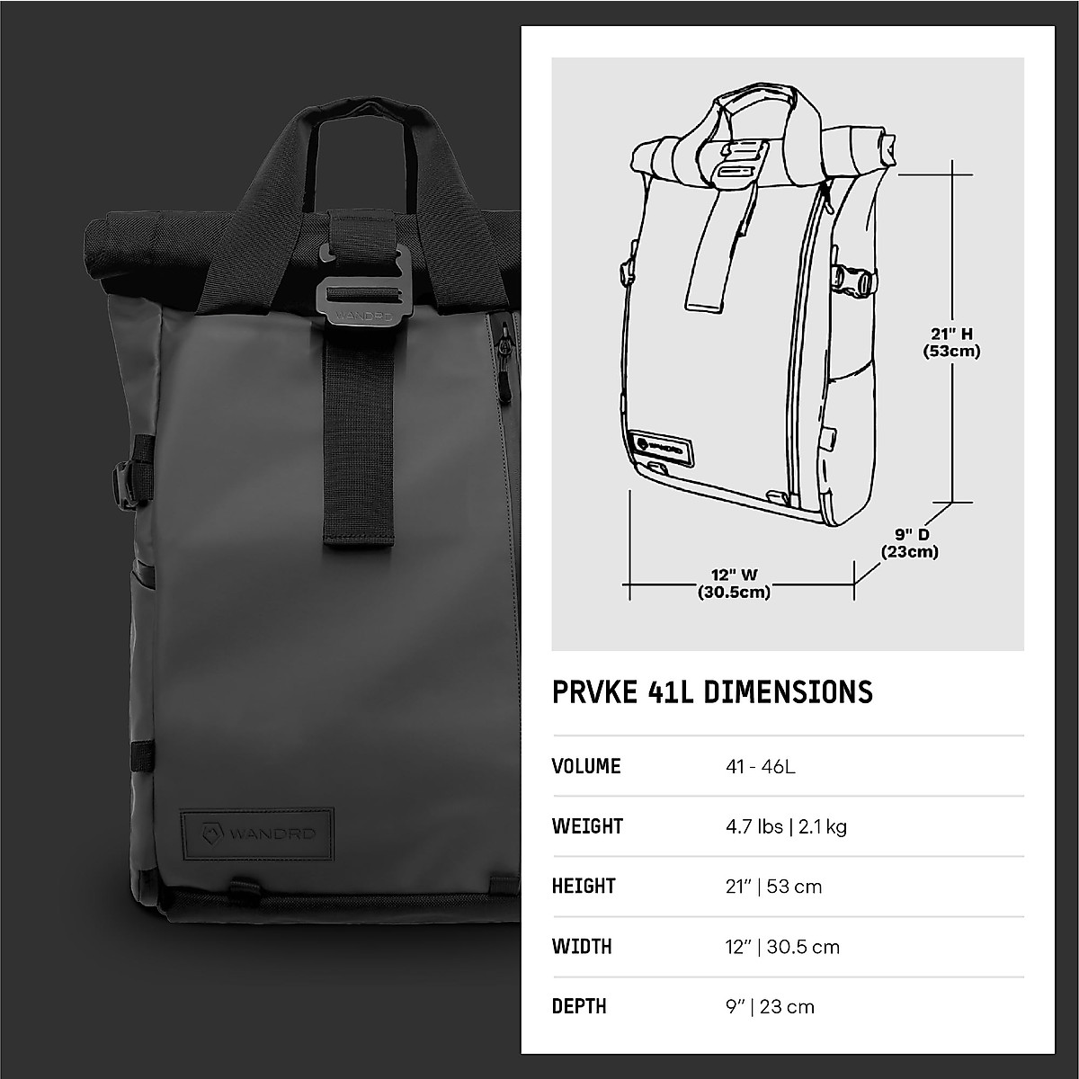 WANDRD Rucksack Backpacks, Black