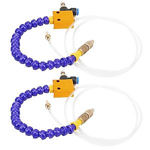 Fafeicy 2Pcs Mist Coolant Lubrication Spray System for 8mm / 0.3in Air Pipe CNC Lathe Milling Drill A Used in The Mist Coolant Lubrication Sprayer of CNC Lathe Milling Cutter