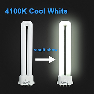 9 Watt Light Bulb Compatible with Satco S8365, Kandolite 96500, Rayovac F9w-1, Coleman Lantern Bulb Replacement 2G7 Base 4100K 4 Pack