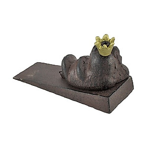 Cast Iron Frog Prince Wedge Doorstop