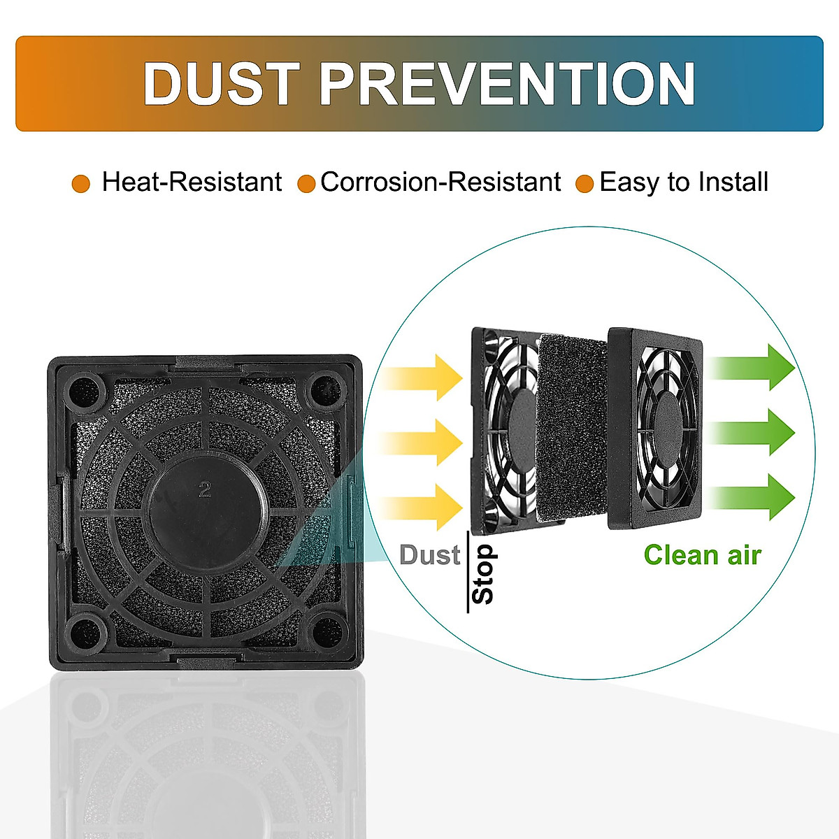 uxcell Computer PC Fan Dust Filter 50mm Case Fan Dust Filter Guard Grill Protector Cover (Pack of 2)