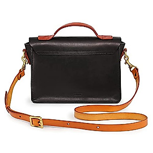 OLD TREND Genuine Leather Aster Mini Satchel Bag (Black)