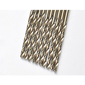 OXTUL 10PCS,5/64",HSS General Purpose Heavy Duty Jobber Length Cobalt Twist Drill Bits,ideal for drilling on mild steel, copper, Aluminum, Zinc alloy etc.