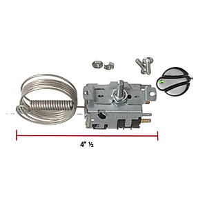 GLOB PRO SOLUTIONS 80-54738-00 CKD2527 Refrigerator Control Temperature 4" ½ Length Approx. Replacement for and Compatible with U-Line Heavy Duty