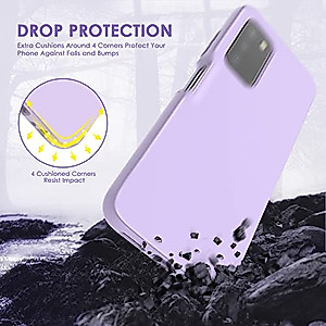for Samsung Galaxy A03s Phone Case: Shockproof Silicone Slim Covers Hybrid Pretty Protective Cell Cases - Durable TPU Dual Layer Drop-Proof Girl&Boy Cute Cover (Lavender Purple)
