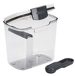 Progressive International Prepworks ProKeeper 2- Piece Kitchen Clear Food Baker's Kitchen Storage Organization Canister Set (Powdered Sugar 1.4-Quart)
