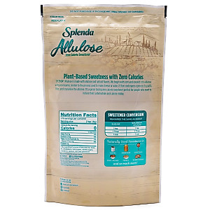 SPLENDA Allulose Plant Based Zero Calorie Sweetener For Baking & Beverages, 3 Pound Resealable Pouch
