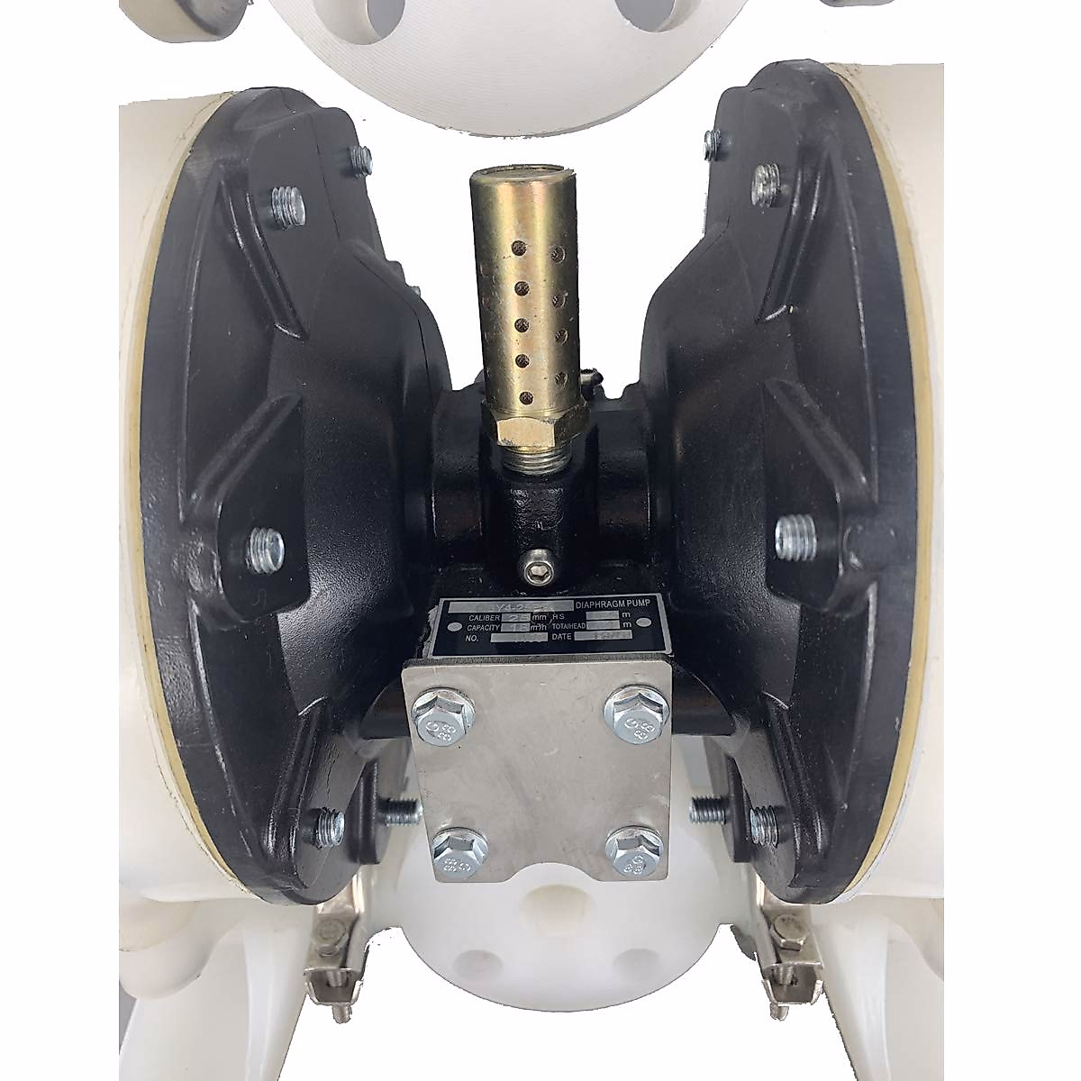 HOTSTORE Double Diaphragm Pump, Air-Operated Double Diaphragm Transfer Pump Polypropylene 72GPM,125 PSI, 1" Inlet &Outlet, 1/2" Air Inlet for Chemical Industrial Use (QB-25PP)