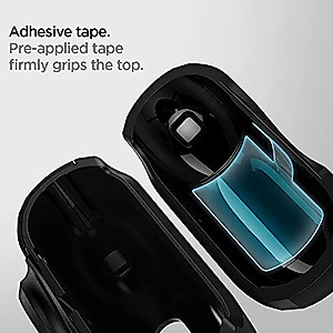 Spigen Tag Armor Duo Designed for Airpods Pro Case and AirTag Case Cover with Keychain [Dual Layer Solid Protection] - Matte Black