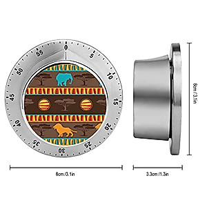 Kitchen Timer Lion Elephant Magnetic Countdown Clock for Cooking Teaching Studying