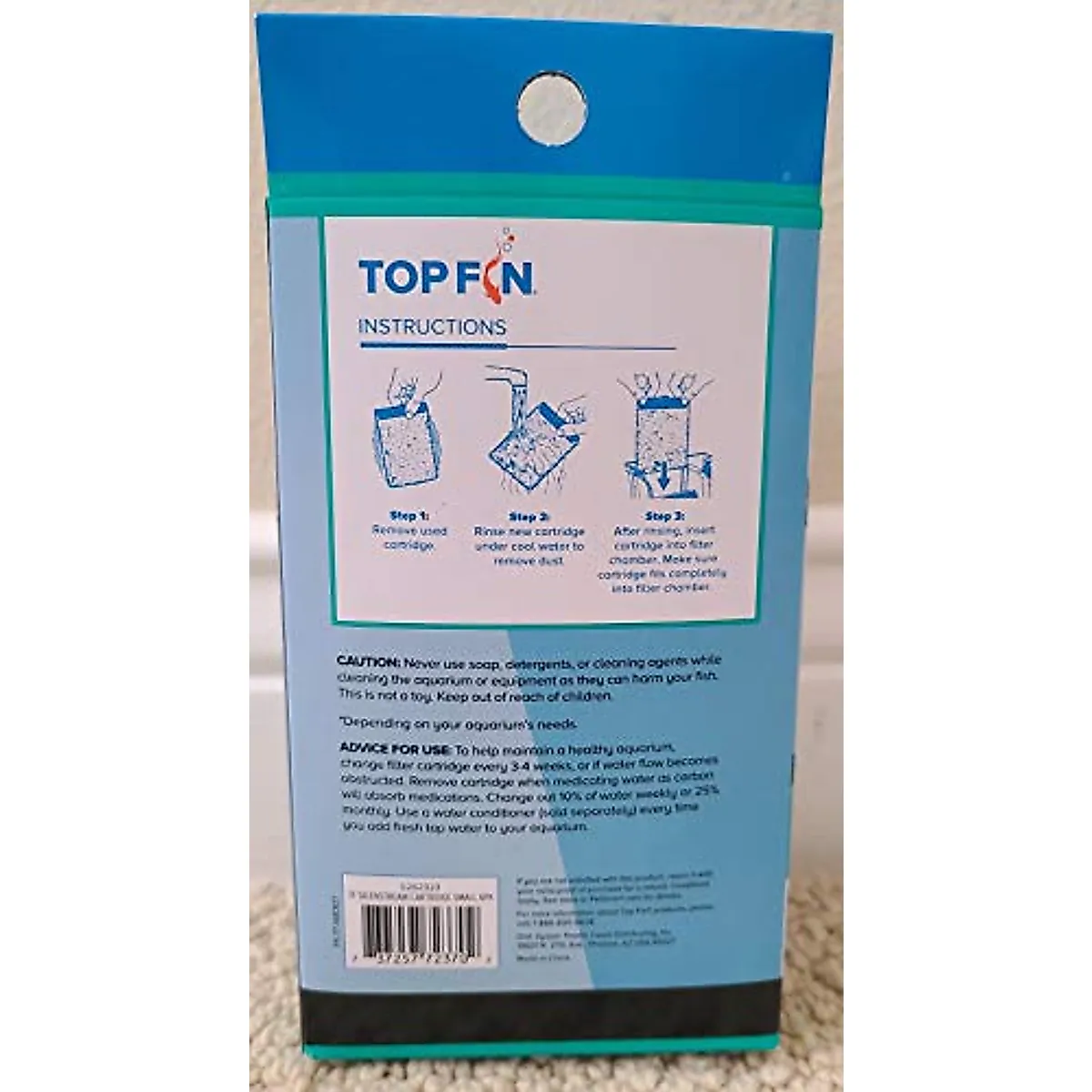 Top Fin Silenstream PF-S Small Filter Cartridges (6 Count) Refill for PF10 Power Filters (5.5in x 3.1in)