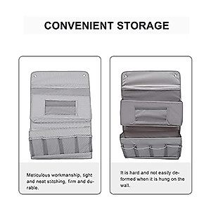 Zerodeko 1 Set Storage Bag Hanging Pouch Hanging Bag Storage Pouch Convenient Wall-Mounted Wall Hanging Pouch Grocery Bag with 2Pcs Punch-Free Hooks for for Dorm Home