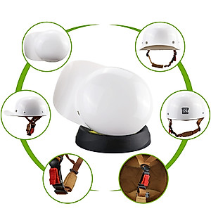 WYFDC DOT Certified - Baseball Cap Style Retro Motorcycle Helmet Unisex-Adult for Moped Cap Jet Scooter Street Cruiser with Mask Towel (L,White)