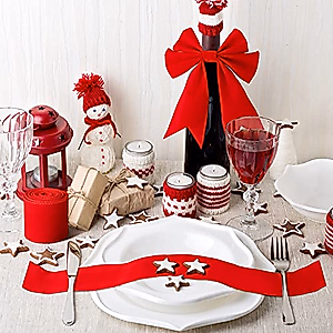 2 Rolls 2.5 Inch 10 Yards Christmas Velvet Ribbon Single Face Christmas Plain Velvet Ribbon for Gift Wrapping Crafts Christmas Wreath Tree Decor (Red)